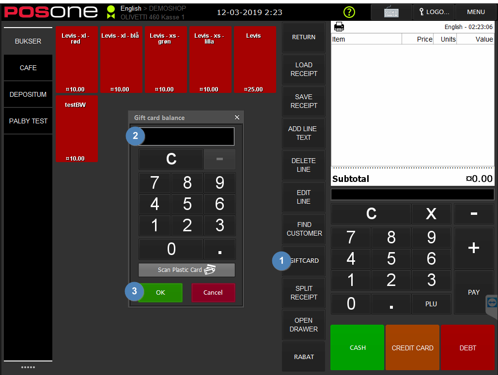 How to make and use giftcards – POS ONE ENG